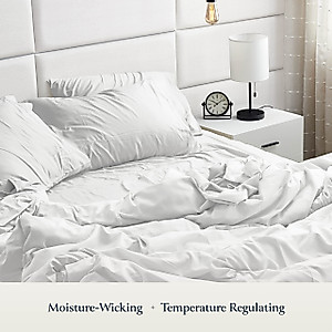 BELADOR Silky Soft Cali King White Sheet Set -Luxury 6 Piece Bed Sheets For California King Size Bed, Secure-Fit Deep Pocket Sheets With Elastic, Breathable Hotel Sheets & Pillowcase Set, Wrinkle Free