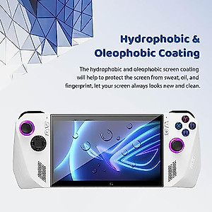 Screen Protector for Rog Ally DOBEWINGDELOU Tempered Glass Screen Protector for ROG Ally 2023 Gaming Handheld 9H Hardness Fully Covered Ultra HD Anti-Fingerprint Bubble Free Tempered Glass Film 3 Pack
