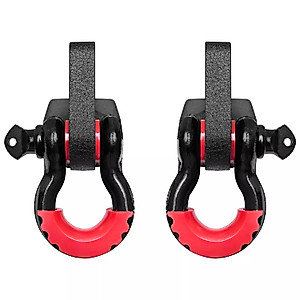 LUYWTE Steel Front Tow Hook Mount Bracket and D-Rings for 2007-2013 GMC Sierra 1500 D-Ring Shackle Bracket, Tow Hook Bracket Replacement