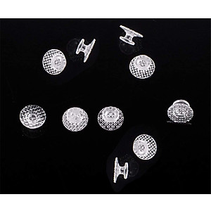 SmileTech Transparent Orthodontic Composite Dental Ceramic Lingual Buttons Bondable Round Base (1 Pack)