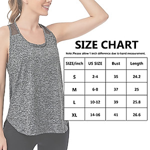 FOLIN Women's Sports Tank Tops Mesh Open Tank Tops for a Variety of Sports and Everyday Wear(Pack of 2) Grey, X-Large