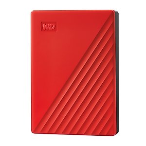 WD Portable Hard Drive, 5TB USB3.0, Red, My Passport Encryption, Password Protection, External Hard Disk / WDBPKJ0050BRD-WESN