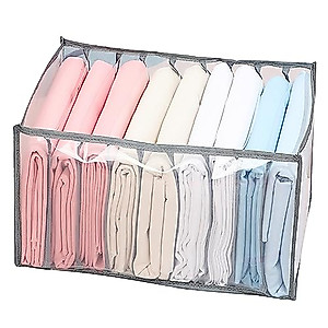 degtnb New Underwear Drawer Organizer, Storage Box Large Capacity Multi-grid Versatile Divided Clothes Storage Box for Underpants, Socks, Lingerie, Ties