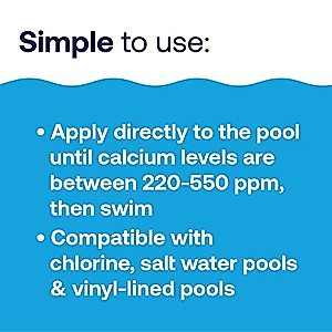 HTH Pool Care Calcium Hardness Up, Swimming Pool Chemical Protects Swimming Pool Surfaces and Liners, 4 Lbs