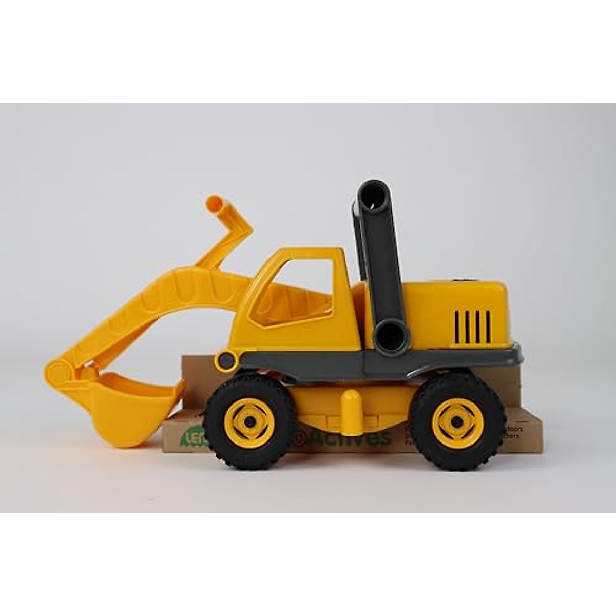 Lena Eco Active Backhoe - Durable UV-Protected Plastic & Noise-Canceling Tires, Enhances Fine Motor Skills, European Quality