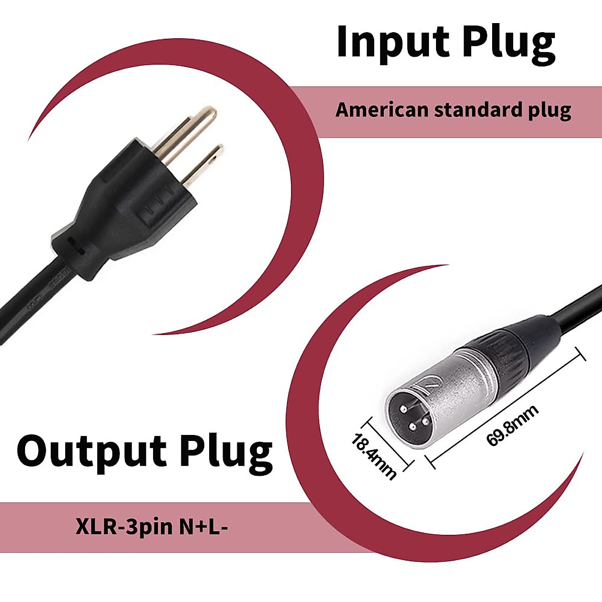 50.4V 4A Charger 50.4 Volt 4 Amp Li-ion Battery Charger for 12S 43.2V 44.4V 48V Lithium Battery Pack Smart Charger Output XLR 3Prong Connector