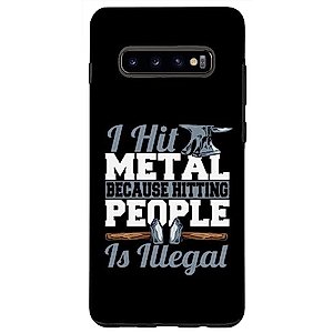 Galaxy S10+ Anvil Forging Blacksmith I Hit Metal Forge Case