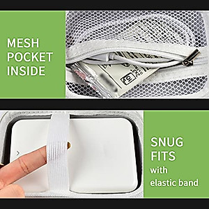 Case Compatible with Canon for Ivy/for Ivy 2 Mobile Mini CLIQ CLIQ+ CLIQ2 CLIQ+2 Instant Camera Printer, Wireless Bluetooth Portable Smartphone Printer, Mesh Pocket fits Paper & Cable, White