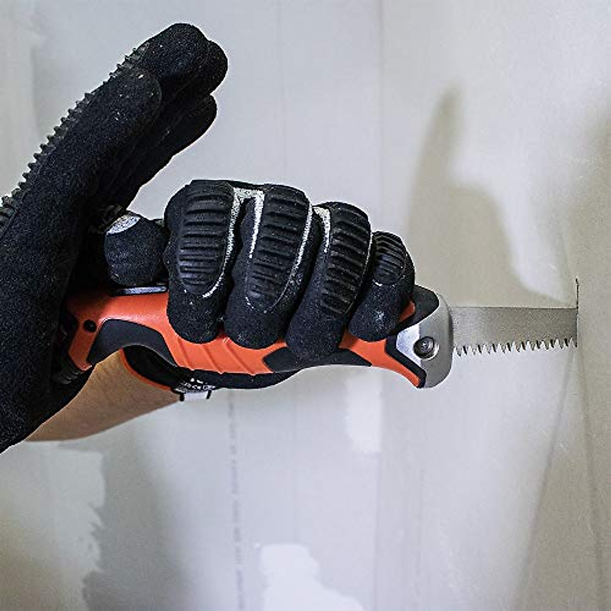 Klein Tools 31737 Folding Jab Saw / Drywall Saw, Hand Saw with Lockback at 180 and 125 Degrees and Tether Hole