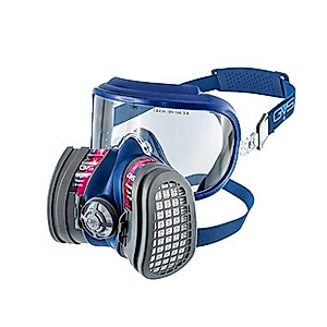 GVS SPR660 Elipse Integra Low Profile Mask with Goggle with Filters for Dust, Organic Gases and Vapors, M/L