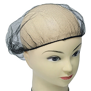 Yes!Fresh 21" Disposable Regular Nylon Breathable Honeycomb Hair Nets, package of 100 (Black)