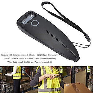 1D 2D Bluetooth Barcode Scanner, 2.4G wirele ss Portable Mini Barcode Reader USB Wired Scanner, Portable USB 1D 2D Bar Code Scanner for Inventory
