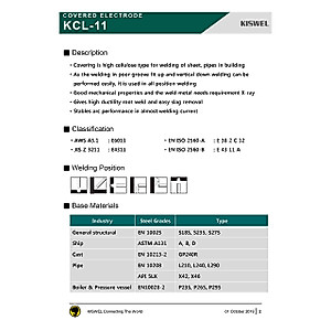 E6011 1/8" 3/32" 5/32" Kiswel Premium Arc Welding Electrode (Other, 1x8")