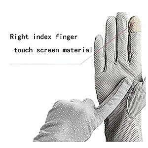 3 Pairs UV Gloves Sun Protection Women Driving Gloves Summer Sunblock Gloves for Driving Riding Outdoor (Black, Beige, Gray, Medium)