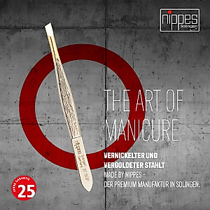 Nippes Solingen Tweezers 37SGP 9 cm for removing fine hairs nickel plated steel
