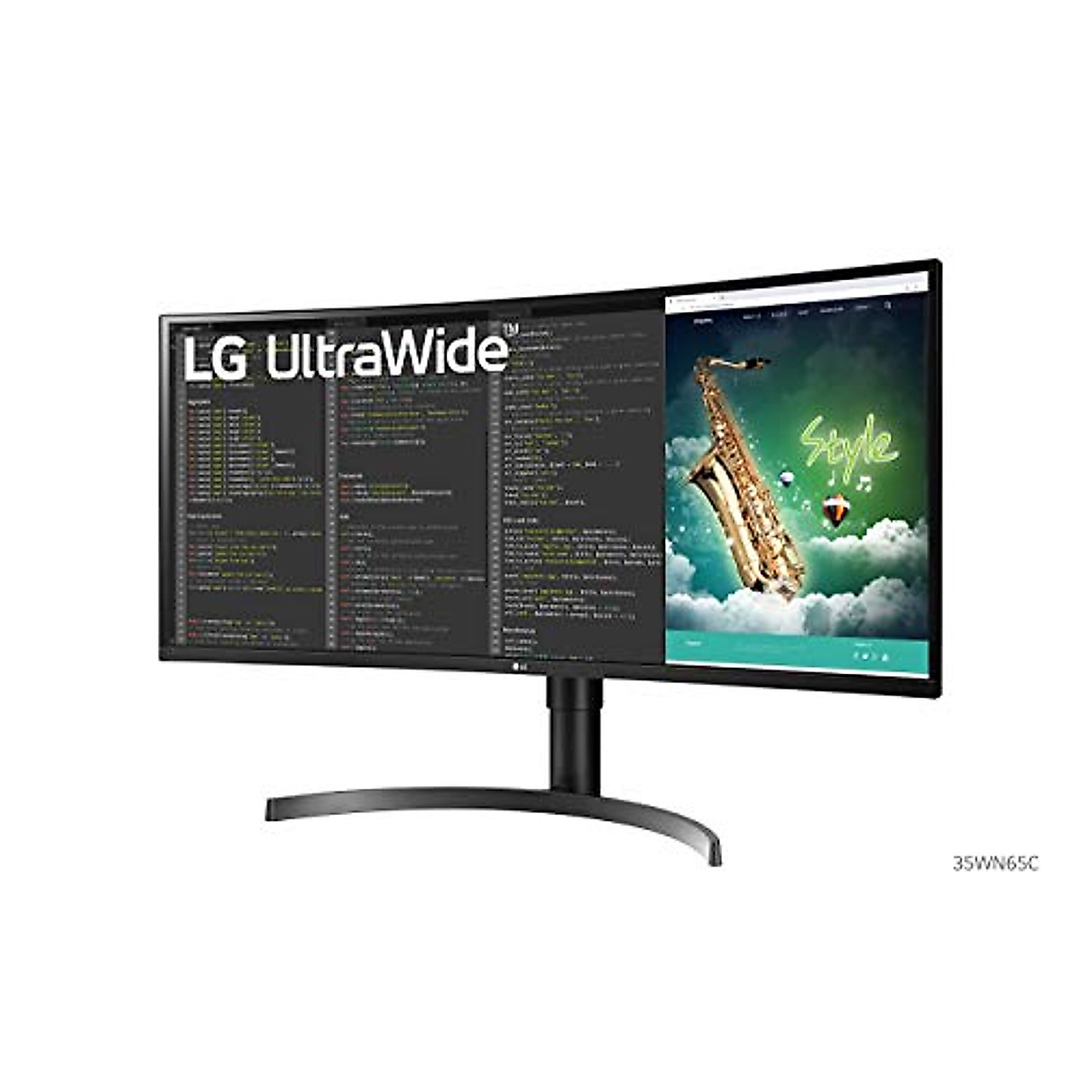 LG 35WN65C-B 35-inch-inch Curved UltraWide QHD HDR Monitor with FreeSync (Renewed)