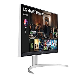 LG Smart Monitor (32SQ730S) - 32-Inch 4K UHD(3840x2160) Display, webOS Smart Monitor, ThinQ Home, Magic Remote, USB Type-C™, 2x5W Stereo Speakers, AirPlay 2, Screen Share, Bluetooth,Silver