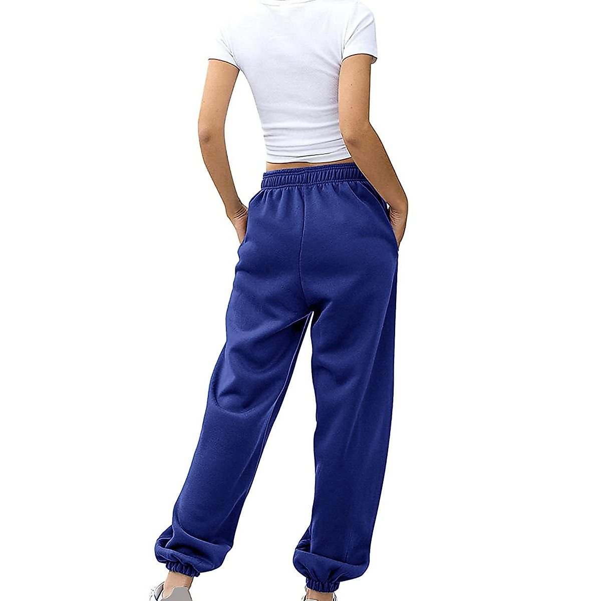 Sweatpants Women Set Women Running Pants Sweatpants for Tall Women Womens Comfy Sweatpants Women Loose Lounge Pants Tops for 1 Dollar pallets of Returned Items for Sale,Blue-l,L