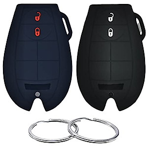 REPROTECTING Silicone Rubber Key Fob Cover Compatible with 2008-2012 Dodge Challenger Charger Durango Grand Caravan Journey Ram 1500 2500 3500 M3N5WY783X IYZ-C01C