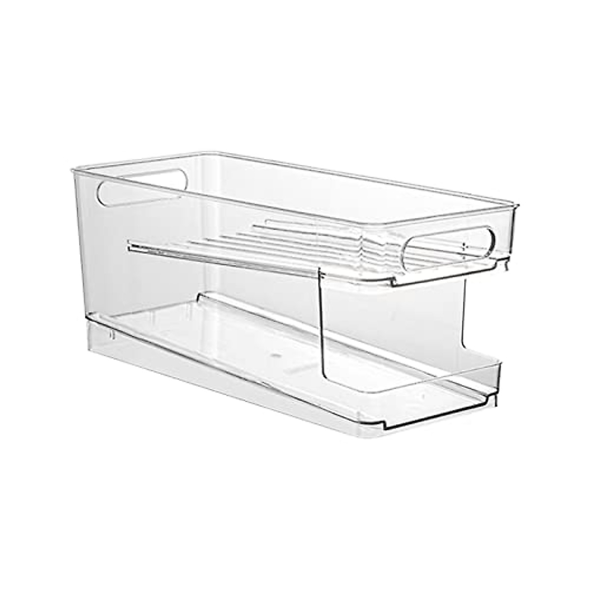 Rolling Can Organizers for Pantry, Soda Can Organizer for Refrigerator,Transparent Can Dispenser for Beer Soda Drink Organizer for Fridge Pantry