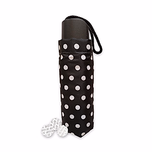 BoozeBrella by Smuggle Mug | Umbrella Hidden Alcohol Flask | Disguised Plastic Container to Sneak Liquor | Conceal Flasks for Women & Men | Funny & Sneaky Way to Hide Liquid (Black w/White Dots)
