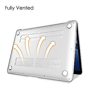 Fintie Case for MacBook Air 13 Inch A2337 (M1) / A2179 / A1932 (2021 2020 2019 2018 Release) - Snap On Hard Shell Case Cover for New MacBook Air 13 Retina Display with Touch ID, Crystal Clear