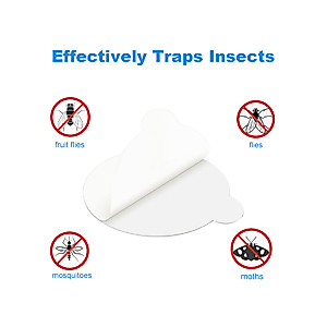 50 Pcs 4.3" Refill Glue Boards Compatible with Katchy, Fenun, Dunaga, and Fvoai Zap H3 M3 Pro, Replacement Sticky Pads for Indoor Insect Fly Mosquito Trap Bug Catcher Catchy Zapper