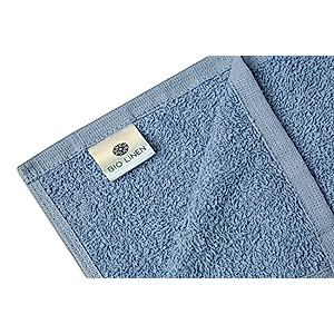 Cotton Bath Towels Set Blue 22" x 44" Pack of 6 Ultra Soft 100% Cotton Bath Towel Blue Highly Absorbent Daily Usage Bath Towel Ideal for Pool Home Gym Spa Hotel