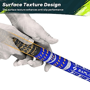 SAPLIZE Cross Corded Golf Grips 13 Pack, Low Taper Design, Multi-compound Hybrid Golf Club Grips, 13 Grips with 15 Tapes, Midsize, Blue, CL03 Series