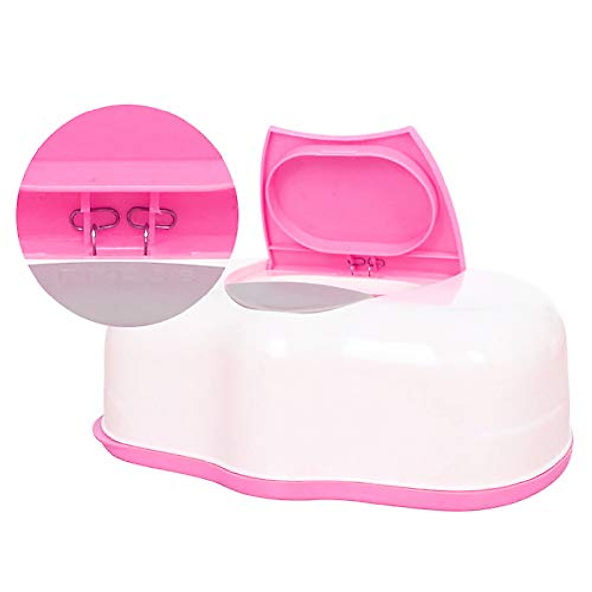 Baost Portable Press Pop-up Baby Wipes Wet Tissue Box Case Wet Tissue Storage Organizer Home Car Office Wipes Holder Wipes Dispenser Case for Baby Travel Car Blue