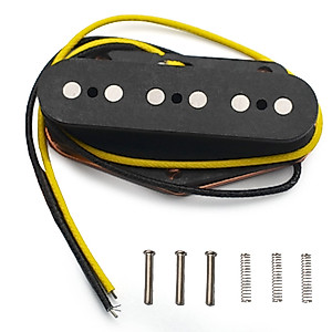 SAPHUE Alnico 5 TL Bridge Pickup Fiber Bobbin TL Bridge Pickup Black Guitar Parts