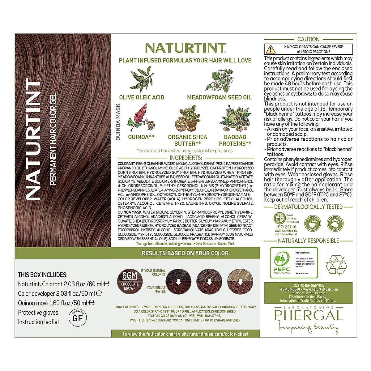 Naturtint 6GM Chocolate Brown Permanent Hair Color (Pack of 1), Ammonia Free, Vegan, Cruelty Free, up to 100% Gray Coverage, Long Lasting Results (Packaging may vary)
