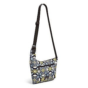 Vera Bradley Women's Recycled Lighten Up Reactive Crossbody Sling Purse, Plaza Medallion, One Size