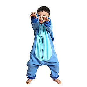 OGU' DEAL Kids Stitch Pajamas Animal Onesie Halloween Costumes One Piece Sleepwear for Boys and Girls