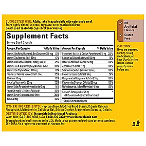 Nature Made Multi + Ashwagandha, Multivitamin for Women and Men for Daily Stress Relief Support, One Per Day, 60 Capsules