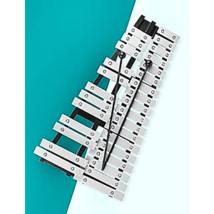 Mr.Power 30 NOTES Foldable Glockenspiel Xylophone Vibraphone Percussion Instrument Musical Instrument with Mallet, Mallet Mute Cover, Carrying Bag, Carrying Box