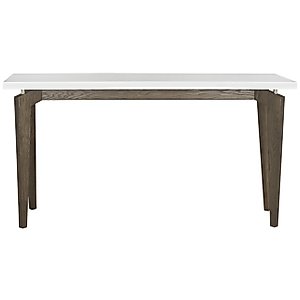 Safavieh Home Collection Josef Mid-Century Modern White and Dark Brown Console
