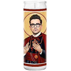Dan Levy Celebrity Prayer Candle - Funny Saint Candle - Prayer Pop Culture Votive - 100% Handmade in USA - Funny Celeb Novelty Actor TV Show Gift