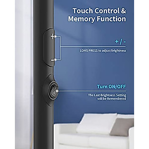 Floor Lamp, Nekteck Led Floor Lamps for Living Rooms, Bedrooms and Office, Torchiere Standing Pole Lamp with Modern Design and Touch Control, Tall room lamps with 30w/2000LM, 3000K Warm White