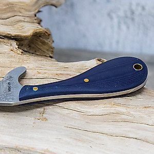 WHISKEY BENT HAT CO. Bullcutter Fixed Blade Knife 440C Stainless Steel 6" Blade w/Leather Sheath (Nightfall)