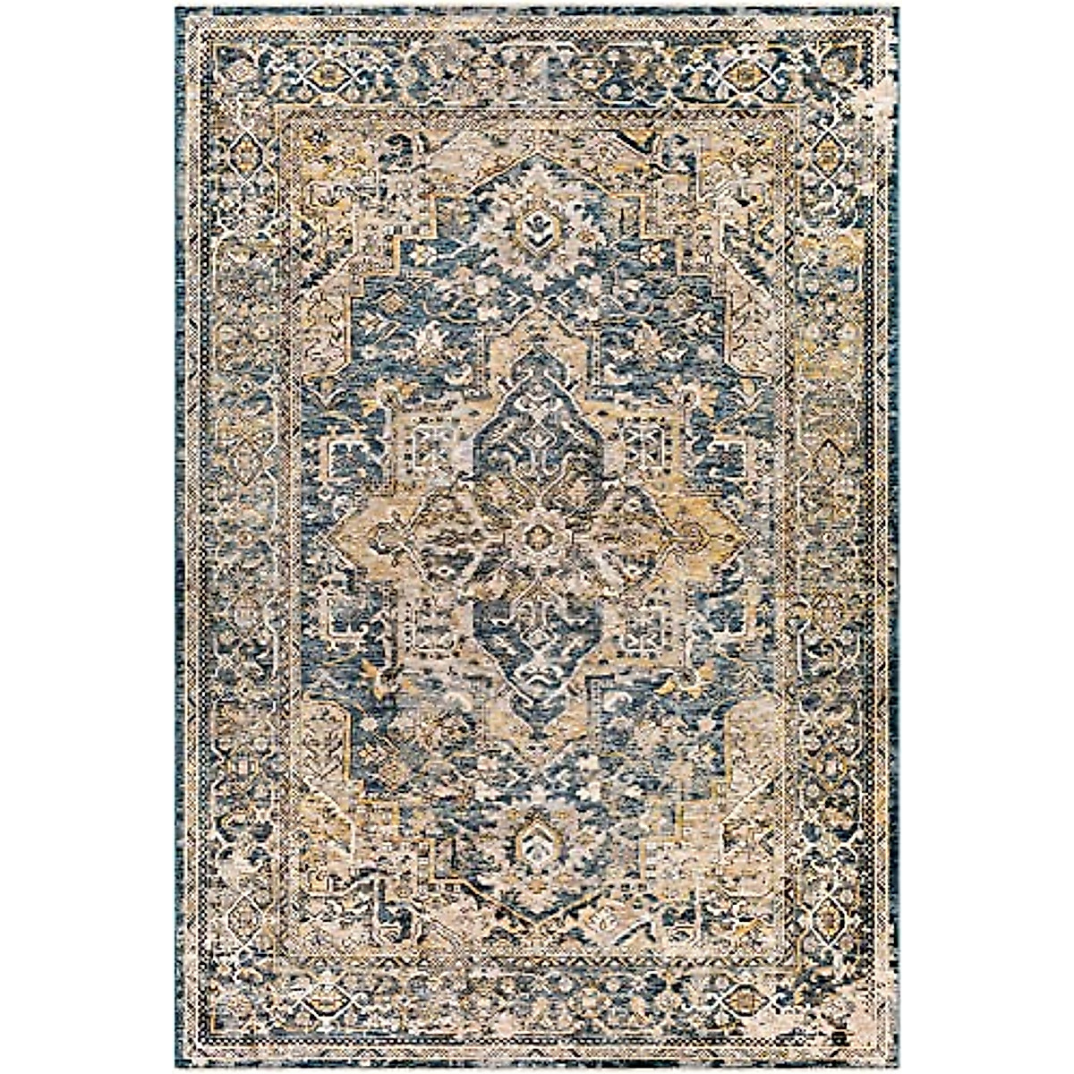 Mark&Day Area Rugs, 2x4 Havelock Traditional Teal Area Rug, Blue/Grey/Beige Carpet for Living Room, Bedroom or Kitchen (2'7" x 4')