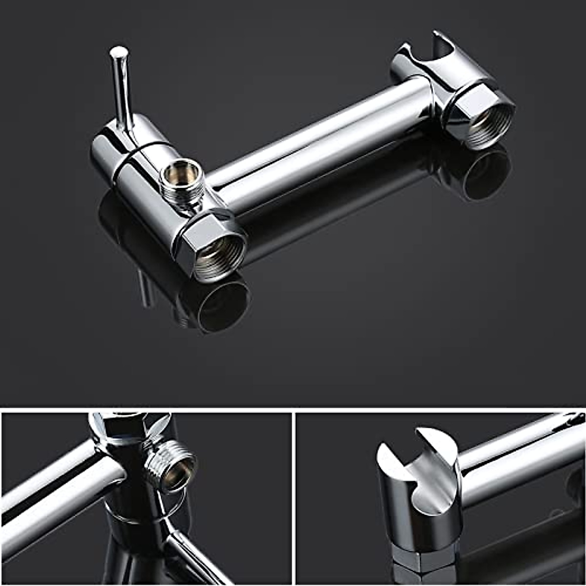 MINJING Bidet Sprayer Kit for Toilet Chrome Single Function Hand Held Sprayer Toilet Bidet Attachment Faucet Sprayer Kit for Toilet