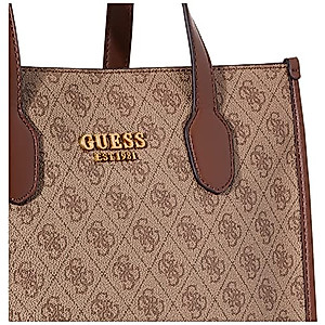 GUESS Silvana Small Tote Latte Logo/Brown PROCESSING PROCESSING