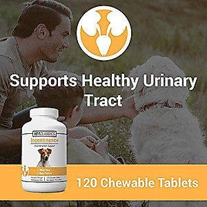 Vet Classics Bladder, Incontinence Support Dog Supplement – Supports Bladder Health for Dogs, Helps With Pet Incontinence – Includes Phytoestrogens, Botanicals – Chewable Tablets – 120 Ct.