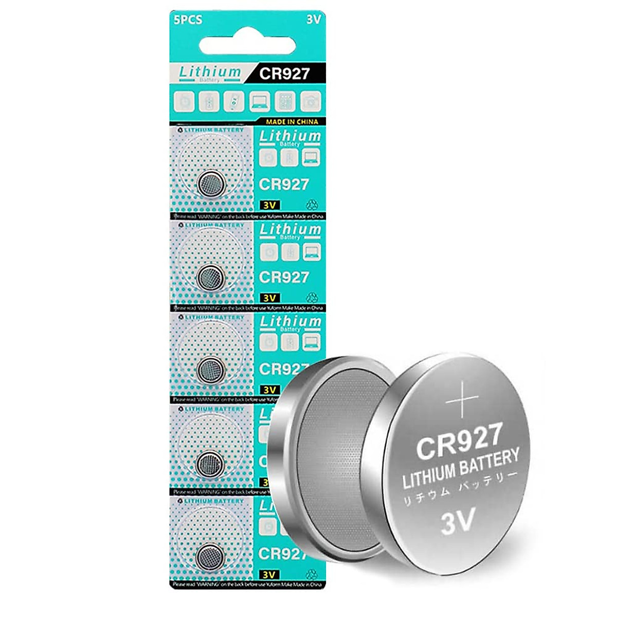 Cotchear 5pcs/Pack CR927 Coin Battery 3V Lithium Cell Button Battery ECR927 5011LC DL927 BR927 KCR927 LM927 CR927 Button Batteries for Watch Toy Remote