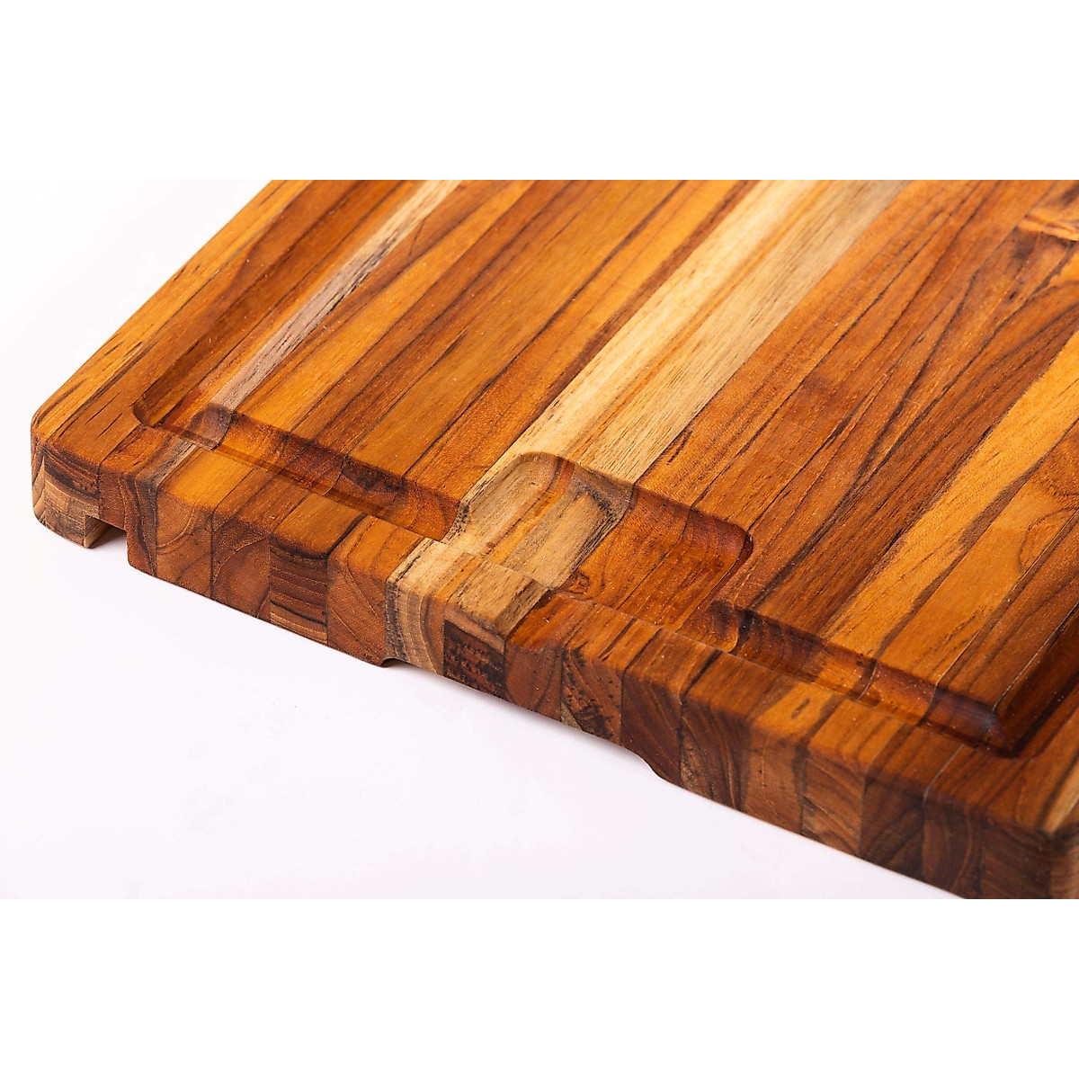 TeakHaus Edge Grain Large Smart Rectangular Cutting Board