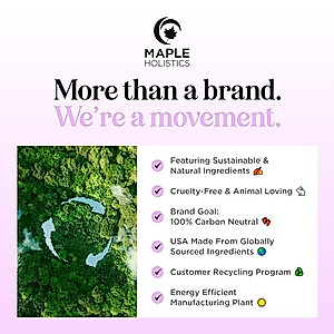 Maple Holistics Sage Shampoo for Dandruff, Oily Hair and Flaky Scalp, 10 OZ - Sulfate Free Volumizing Shampoo with Natural Ingredients, Essential Oil for Men and Women