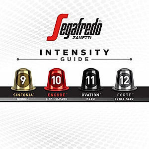 Segafredo Zanetti Encore Espresso Capsules, Medium-Dark Roast, Intensity 10, Compatible with Nespresso Original Machines, 10 Count Aluminum Pods