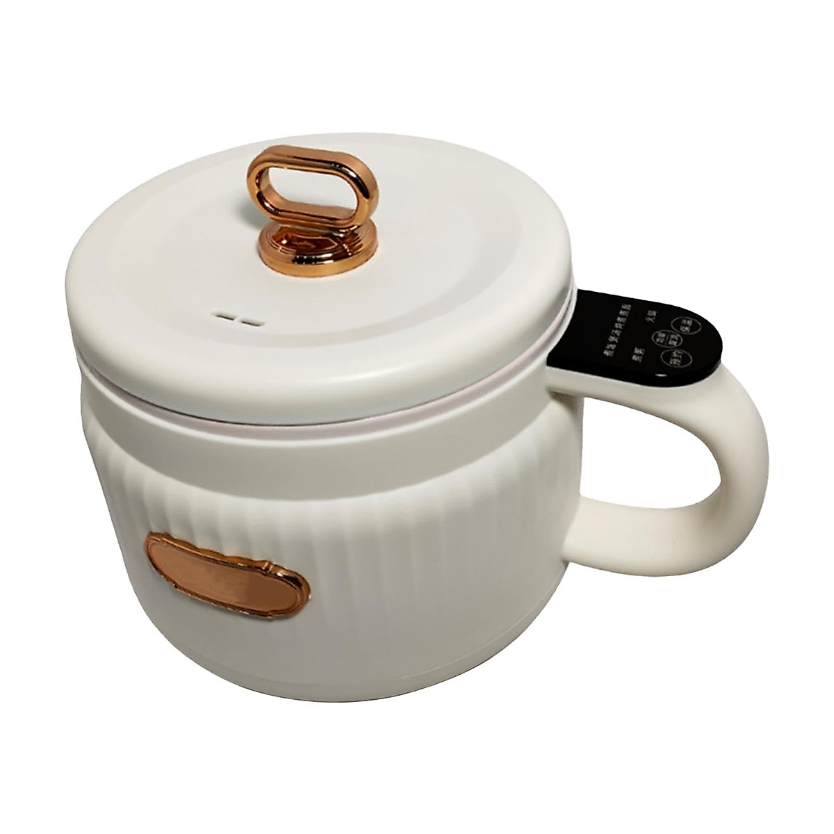 Bothyi Small Rice Cooker Electric Pot 1.6L Electric Cooker Personal Rice Maker Nonstick Noodle Cooker for 1-3 People Apartment Stews, Beige