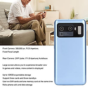 Zunate M12 Ultra 5.45 Inch Cell Phone Unlocked, 512MB RAM+4GB ROM, Dual SIM Dual Standby Cheap Mobilephone for Android, 854x480 HD Smartphone,(Blue)